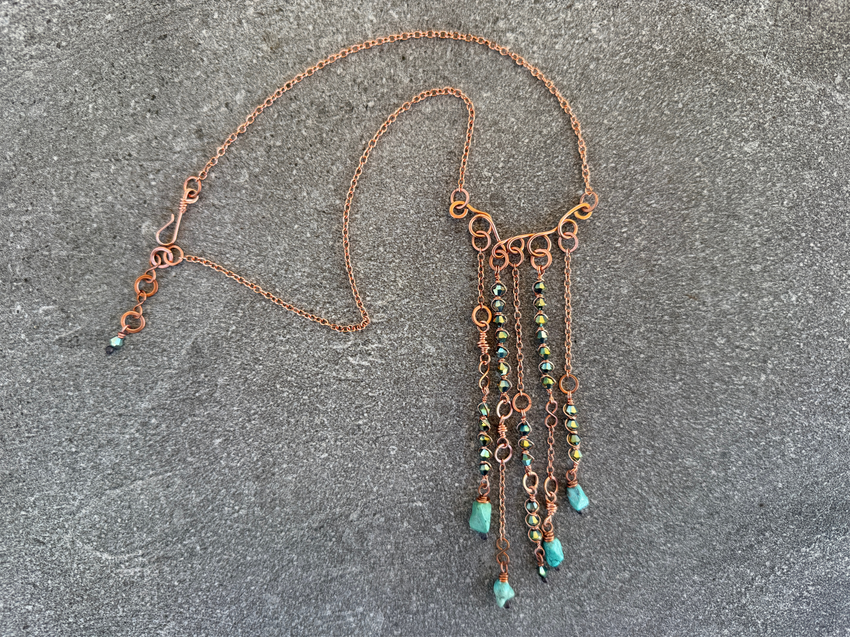 Crystal Tendril Necklace | Maximalist Statement Necklace – The Subtle Parts